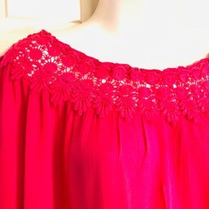 Tops | Plus Size Hot Pink Peasant Top | Poshmark